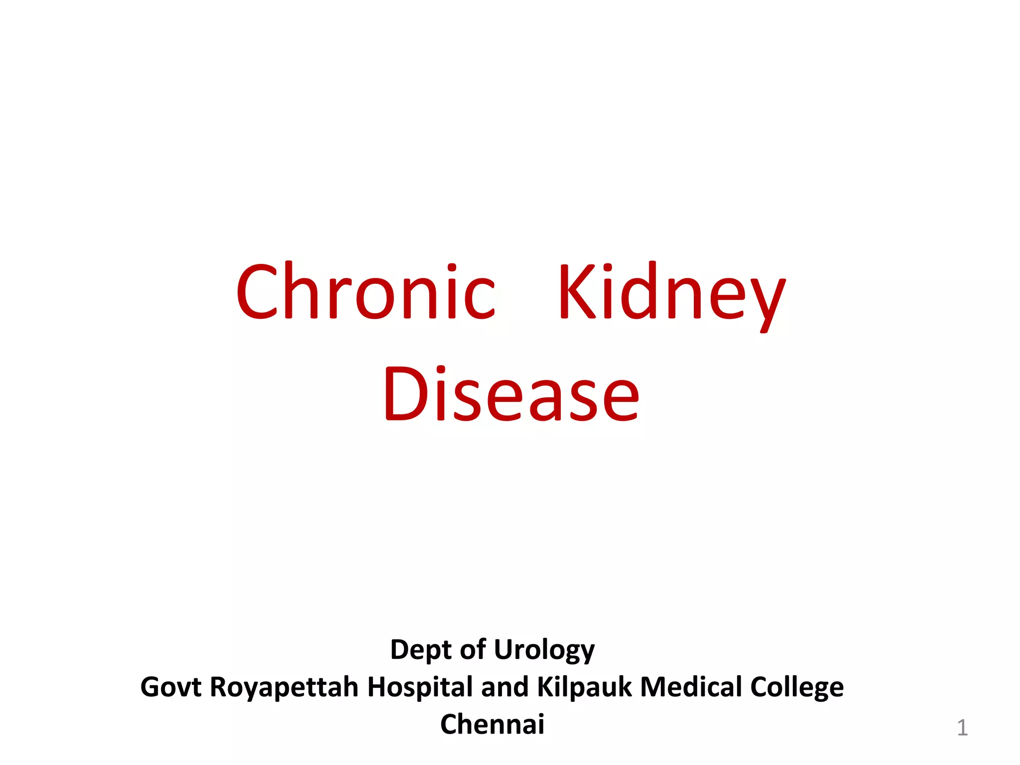 Chronic Kidney Disease | PDF