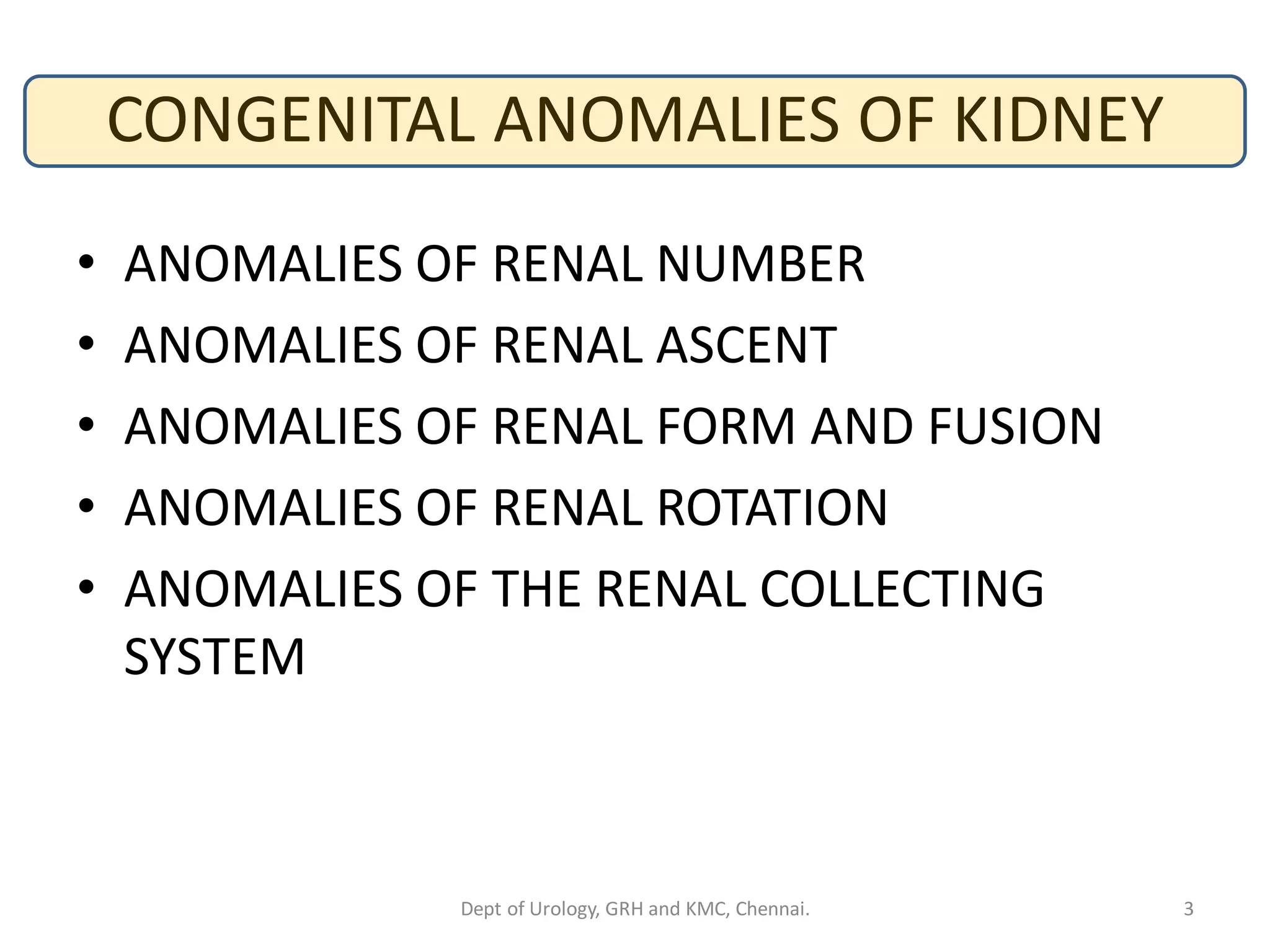 Congenital anomalies of kidney. | PDF