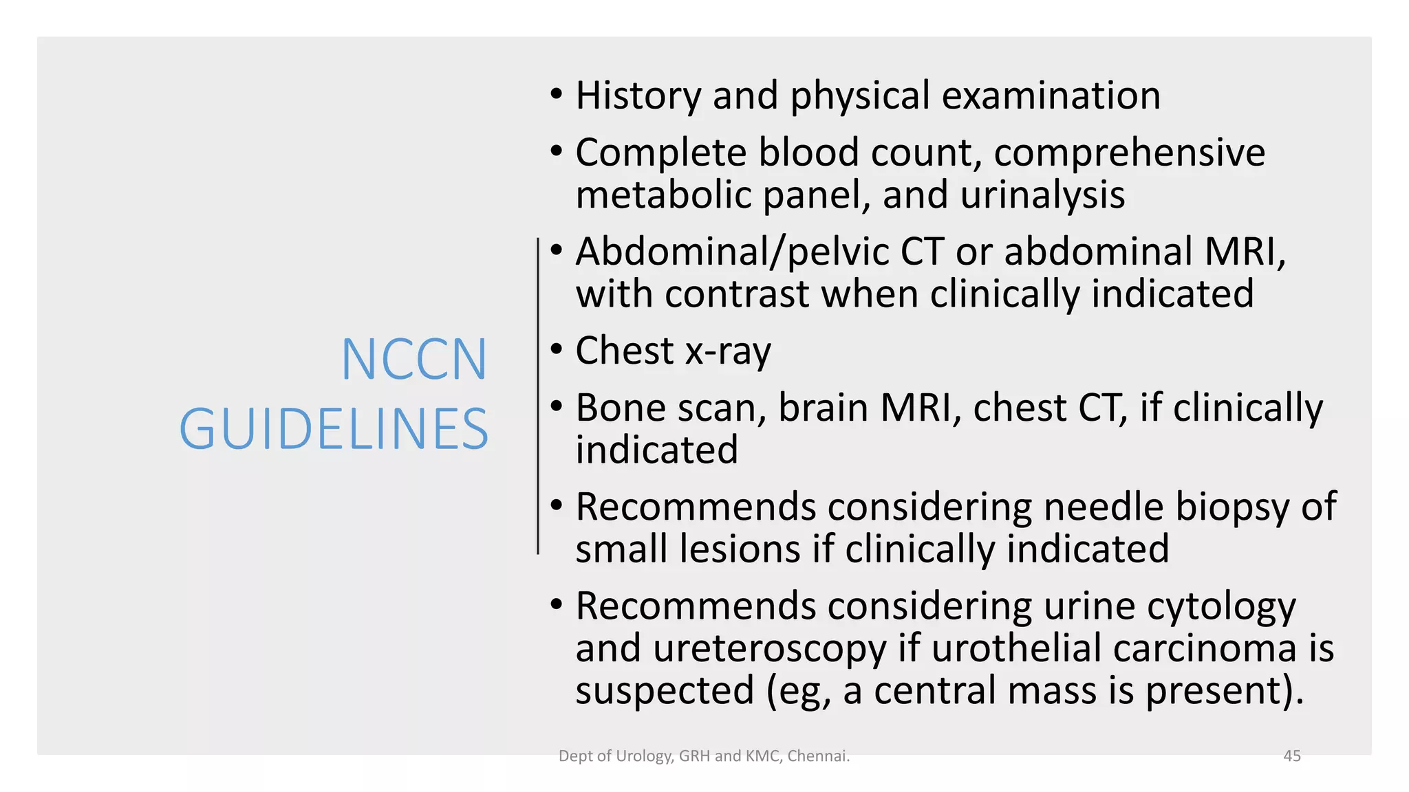 CLINICAL FEATURES & PROGNOSTIC FACTORS OF RCC | PPT