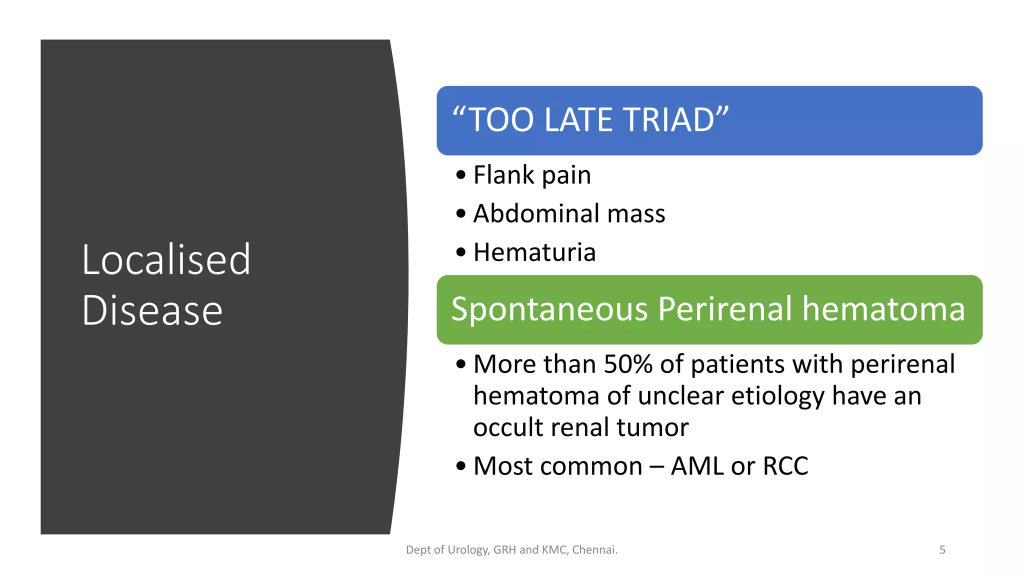 CLINICAL FEATURES & PROGNOSTIC FACTORS OF RCC | PDF | Blood Disorders ...