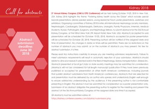 3rd Annual Kidney Congress brochure 2018 | PPT