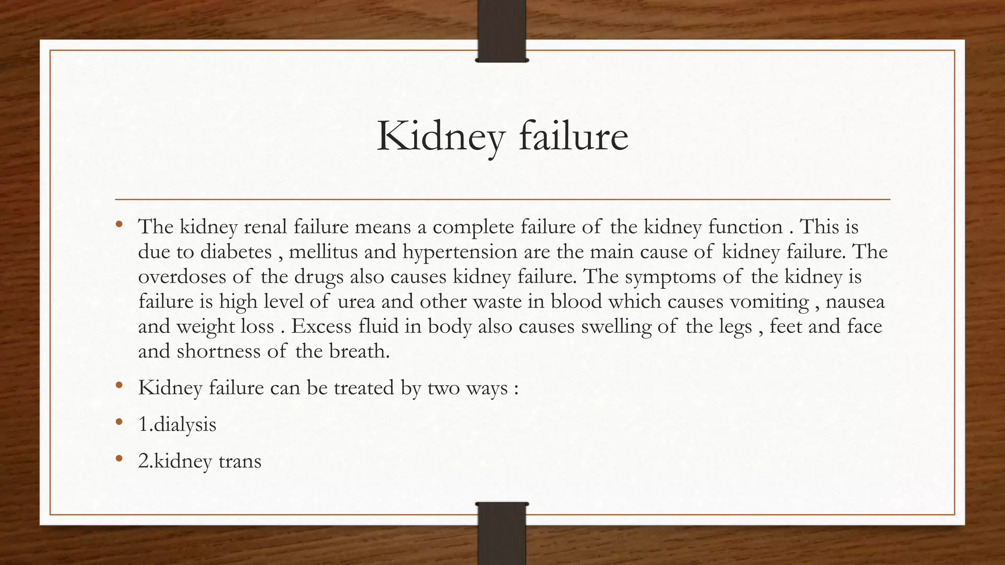 Kidney and its disorder | PPTX | Chemistry | Science