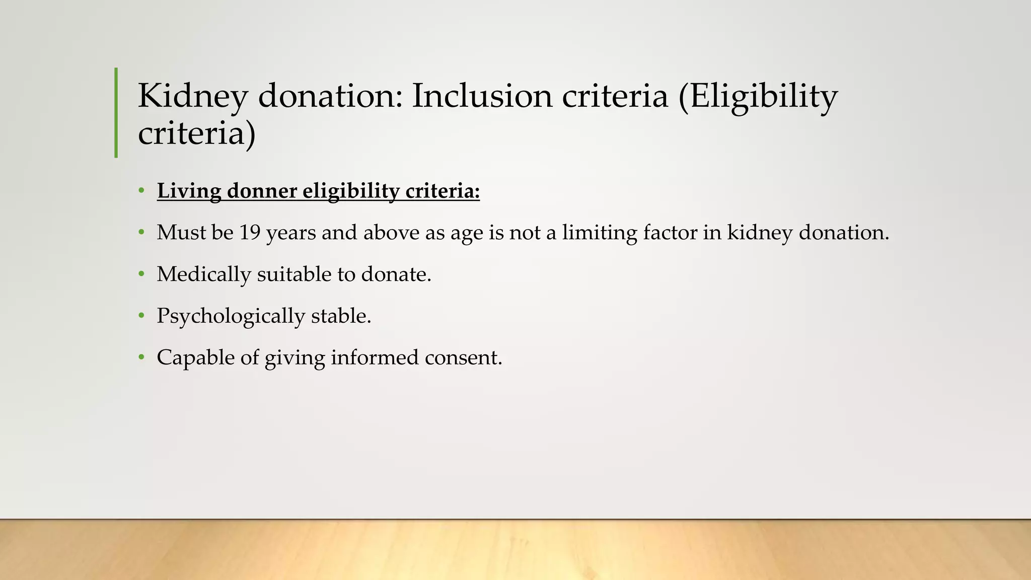 Kidney donation | PPTX