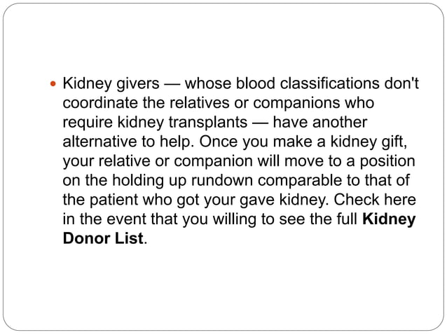 Kidney donor | PPTX