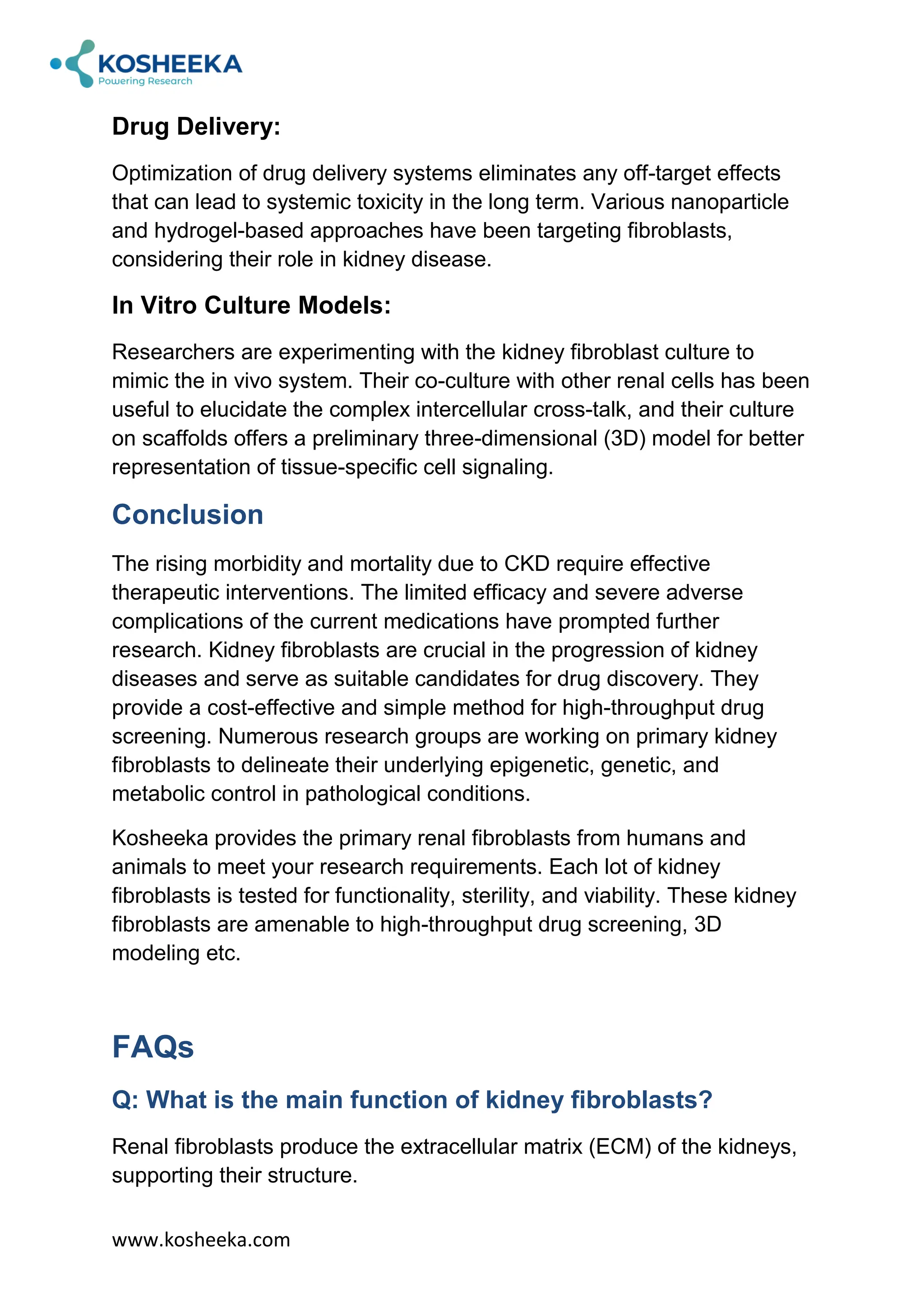 Kidney Fibroblasts: The Role in Renal Structure, Function, and ...