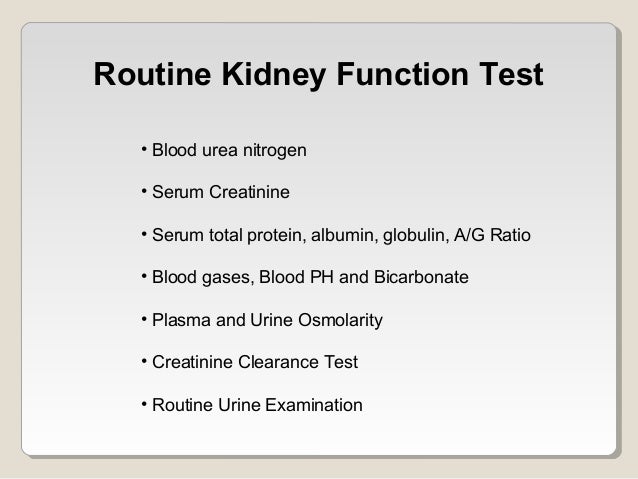 Kidney Function test
