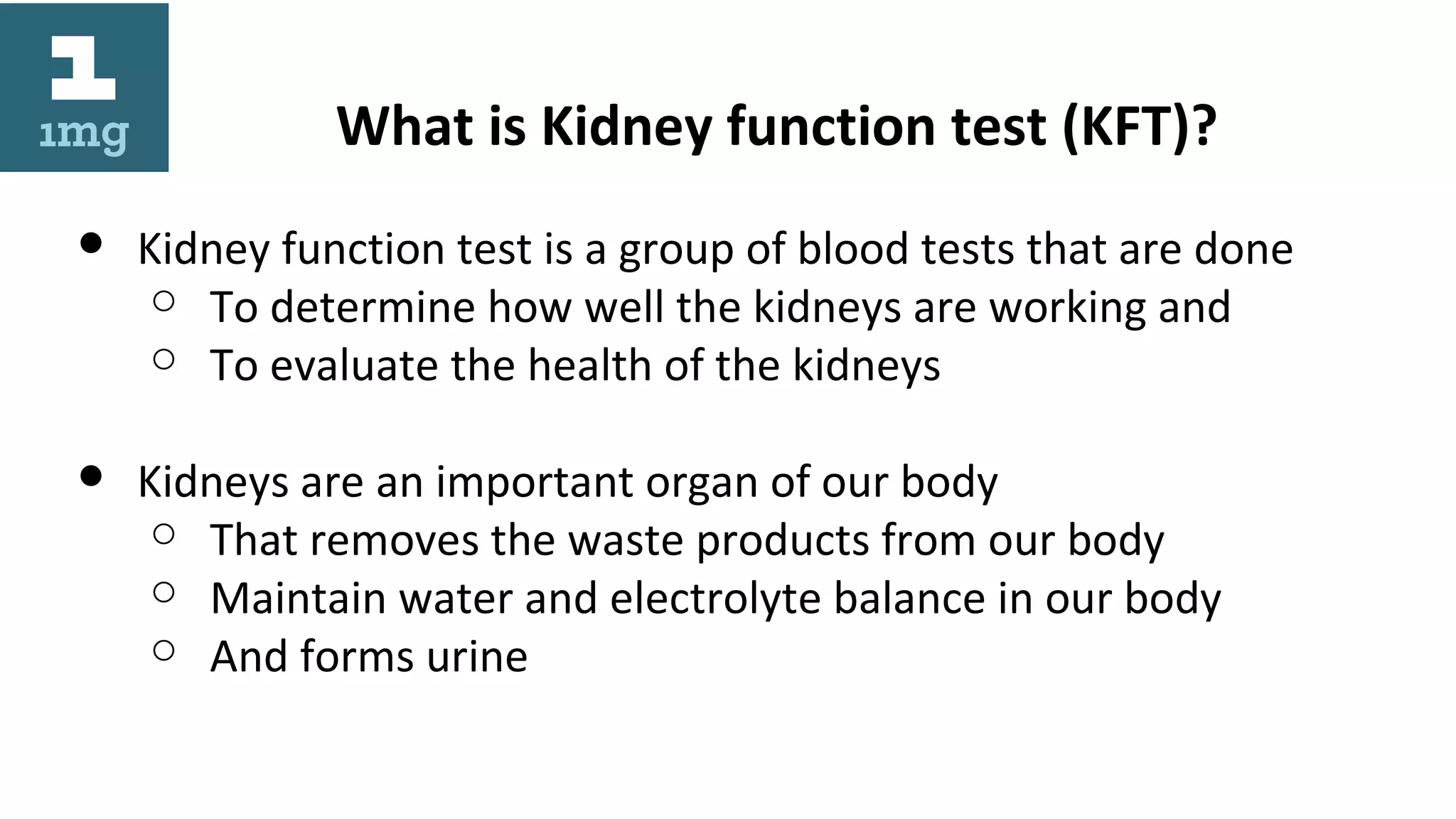 Kidney function test | ODP
