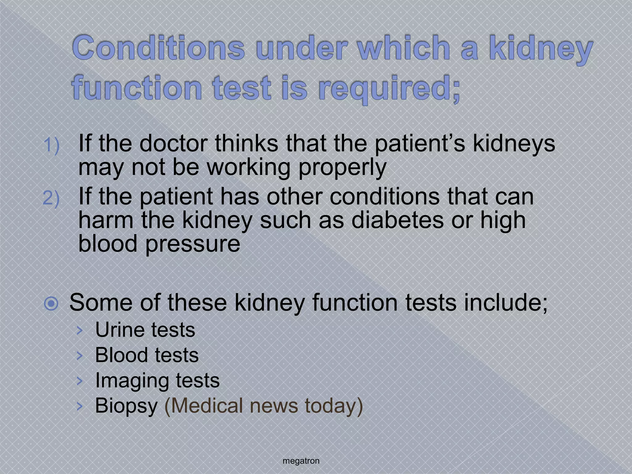Kidney function test | PPT