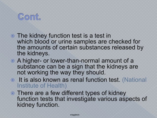 Kidney function test | PPT