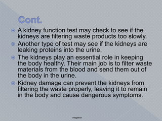 Kidney function test | PPT