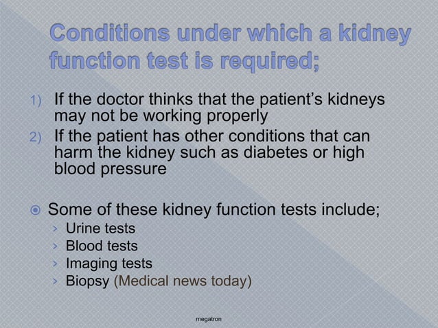 Kidney function test | PPT