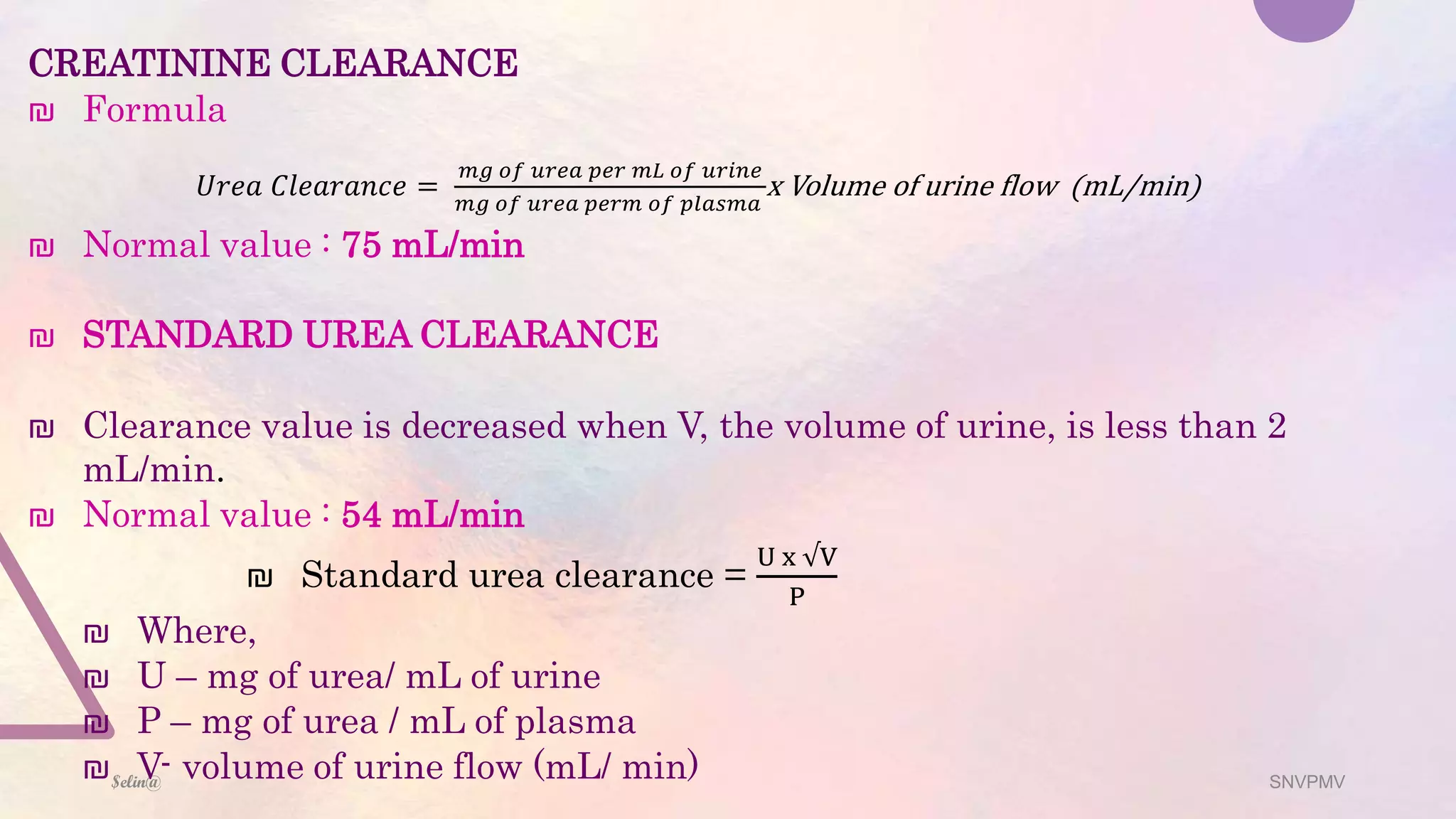 Kidney function test npn constituents clearance tests_kidney stone ...