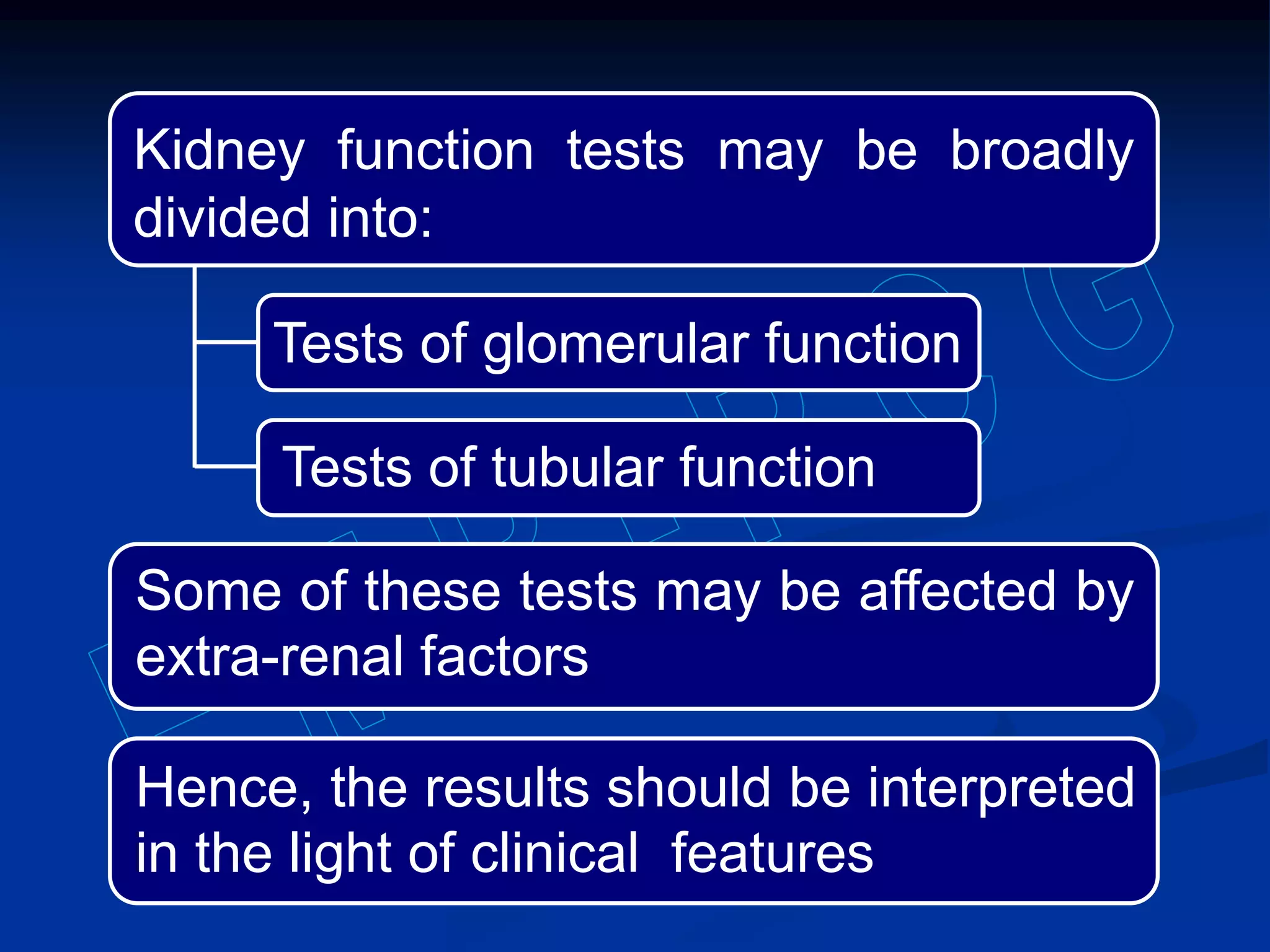 Kidney function tests | PPTX