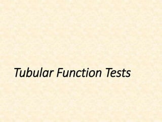 Organ Function test: Kidney function tests.pptx