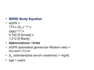kidney function tests and its interpretation | PPTX