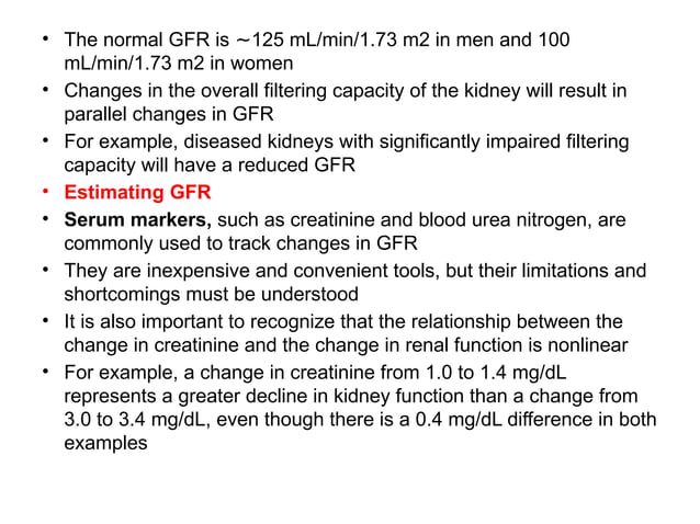 kidney function tests and its interpretation | PPTX