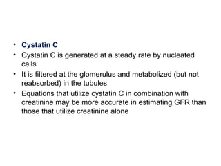 kidney function tests and its interpretation | PPTX