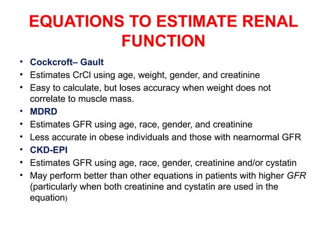 kidney function tests and its interpretation | PPTX