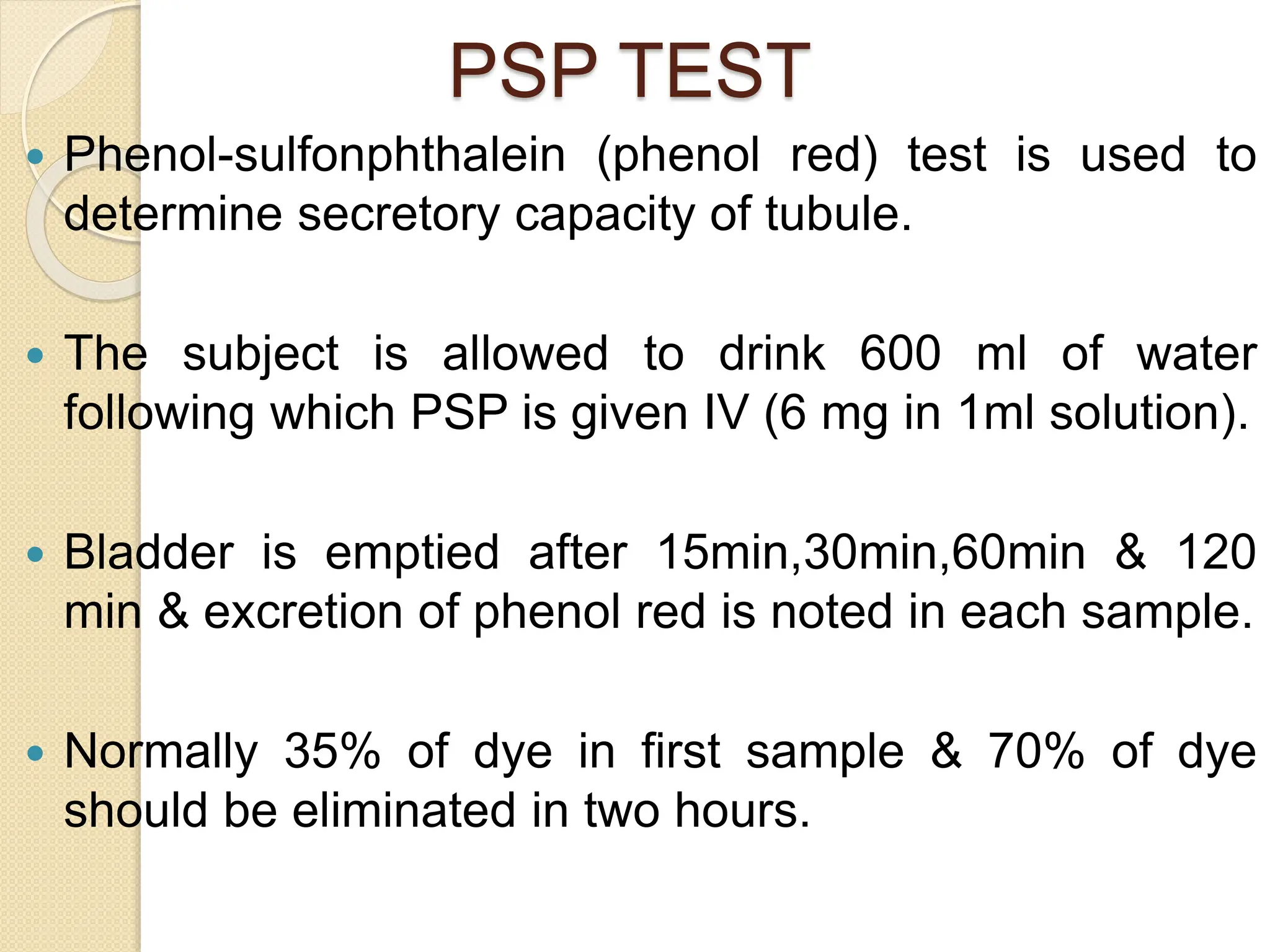 Kidney Function Tests2012.pptx for medical | PPTX | Chemistry | Science
