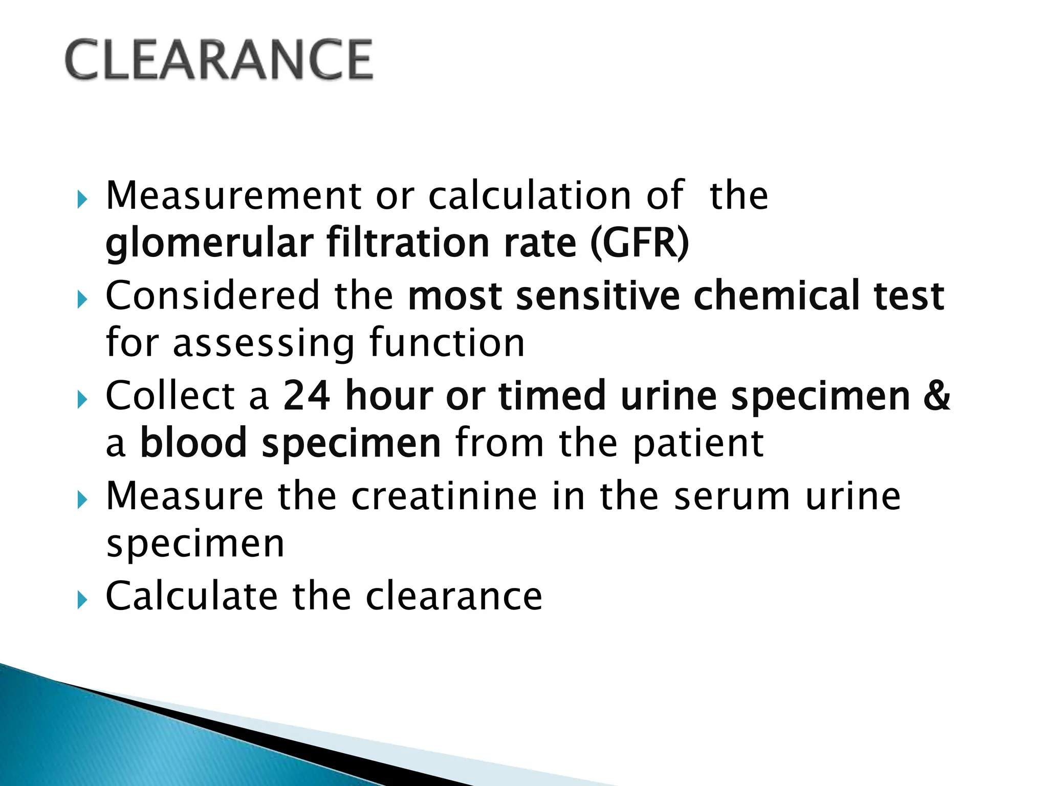 Kidney function tests used in clinical pathology.ppt