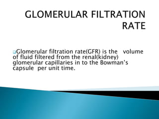Kidney function tests used in clinical pathology.ppt