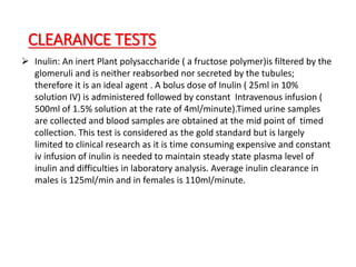KIDNEY FUNCTION TEST STM.pptx by Dr Thakur | PPTX