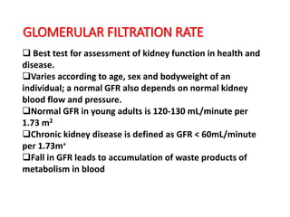 KIDNEY FUNCTION TEST STM.pptx by Dr Thakur | PPT