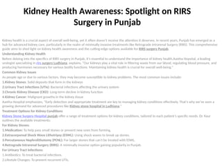 Kidney Health Awareness Spotlight on RIRS Surgery in Punjab.pptx