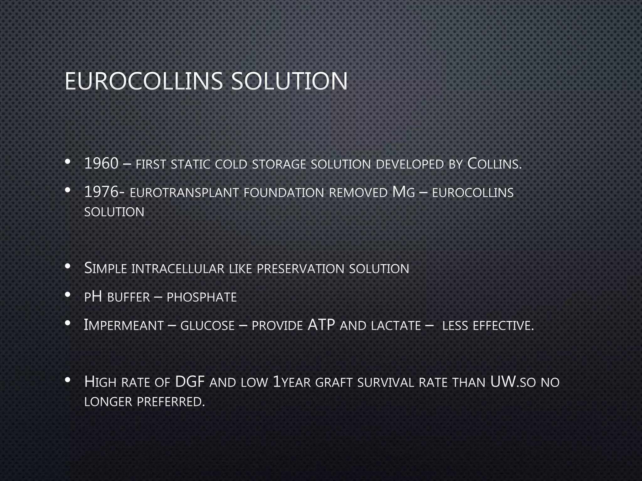 Kidney preservation storage and transport from cadaver donor | PPTX