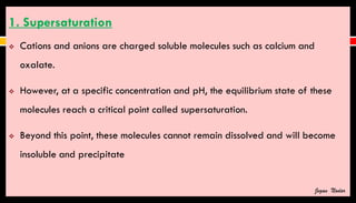 Pathophysiology of Kidney stones | PDF