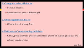 Nephrolithiasis Pathophysiology