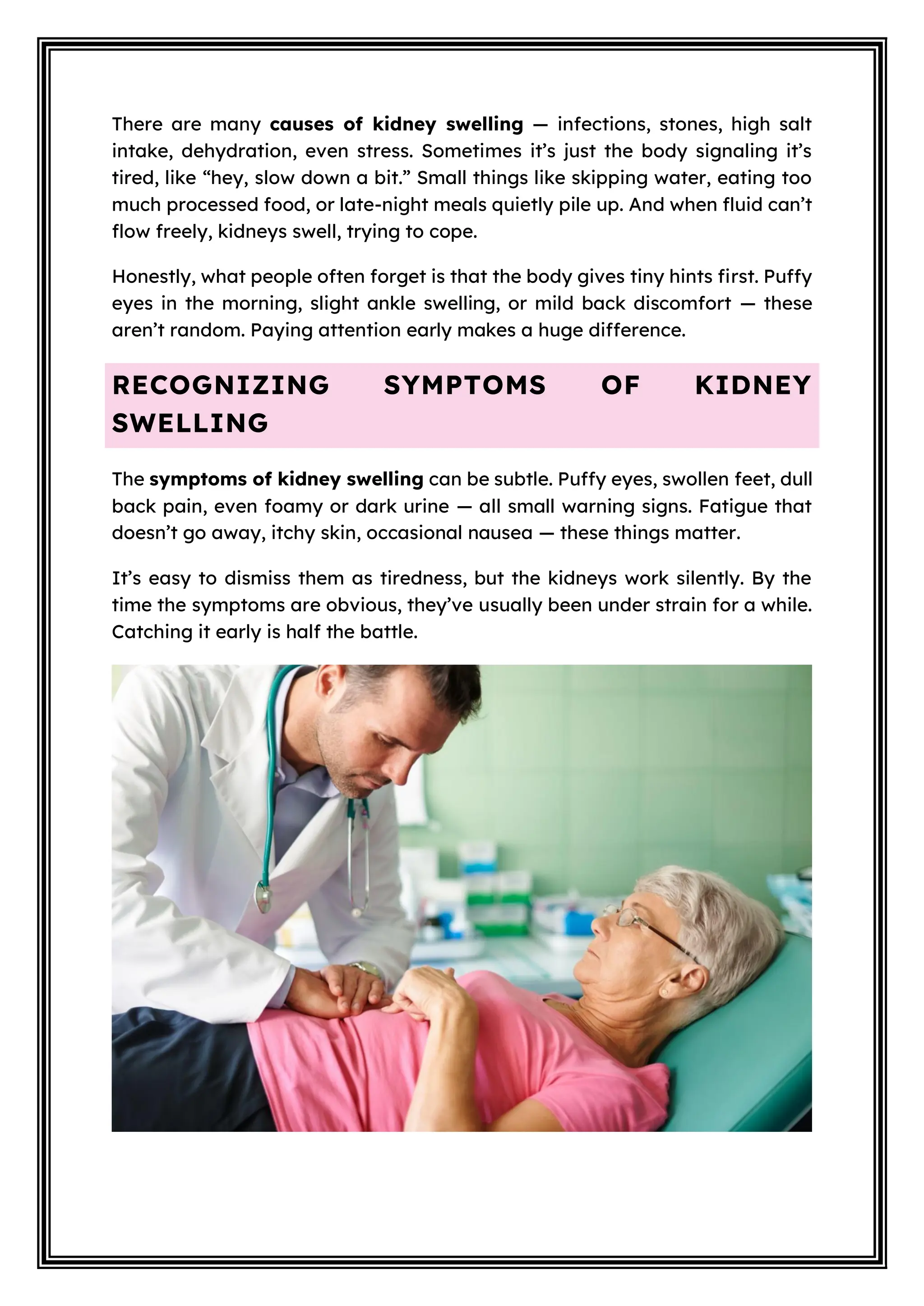 Kidney Swelling Treatment: How to Reduce Inflammation Naturally | PDF