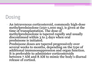 Kidney Transplant - Pharmacotherapy | PPTX