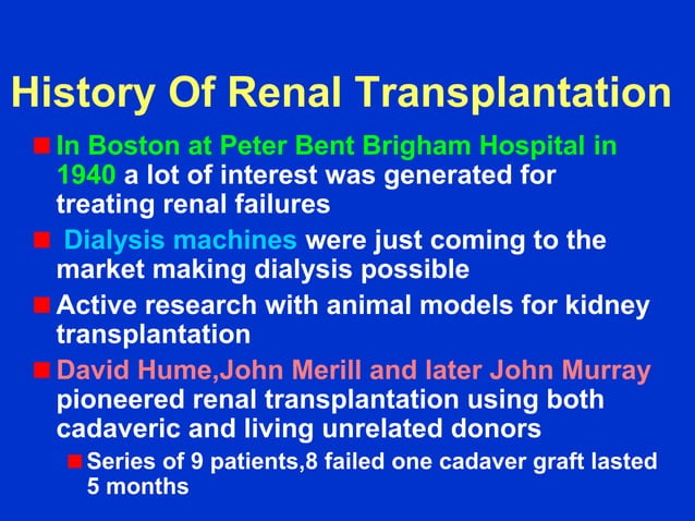 Management of Renal Transplant Patients | PPT | Blood Disorders ...