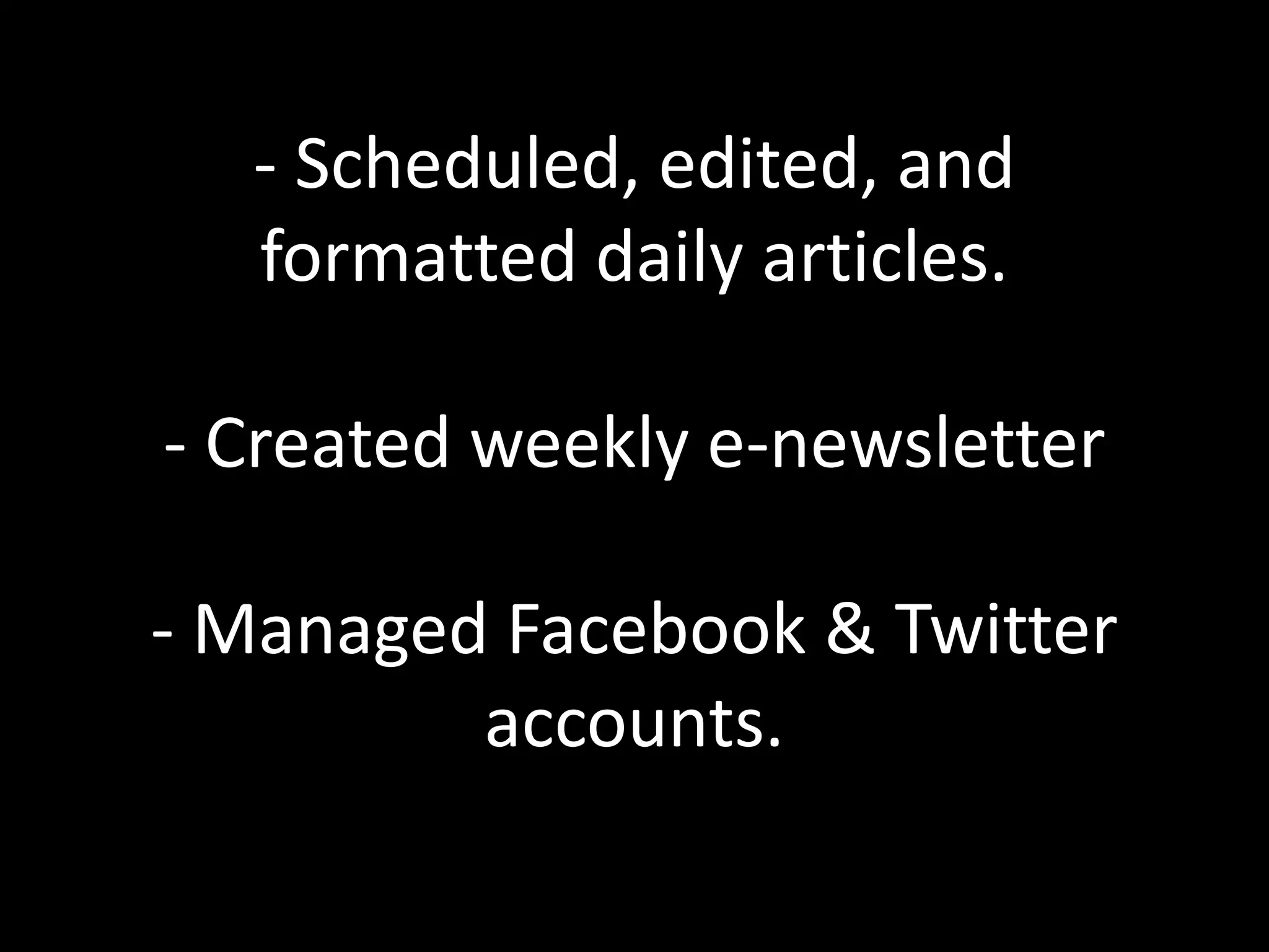 Kidology Experience - Resume | PPT