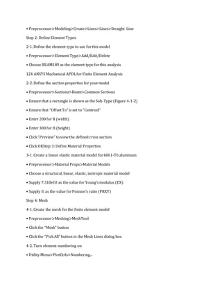 mechanical apdl and ansys steps | DOC