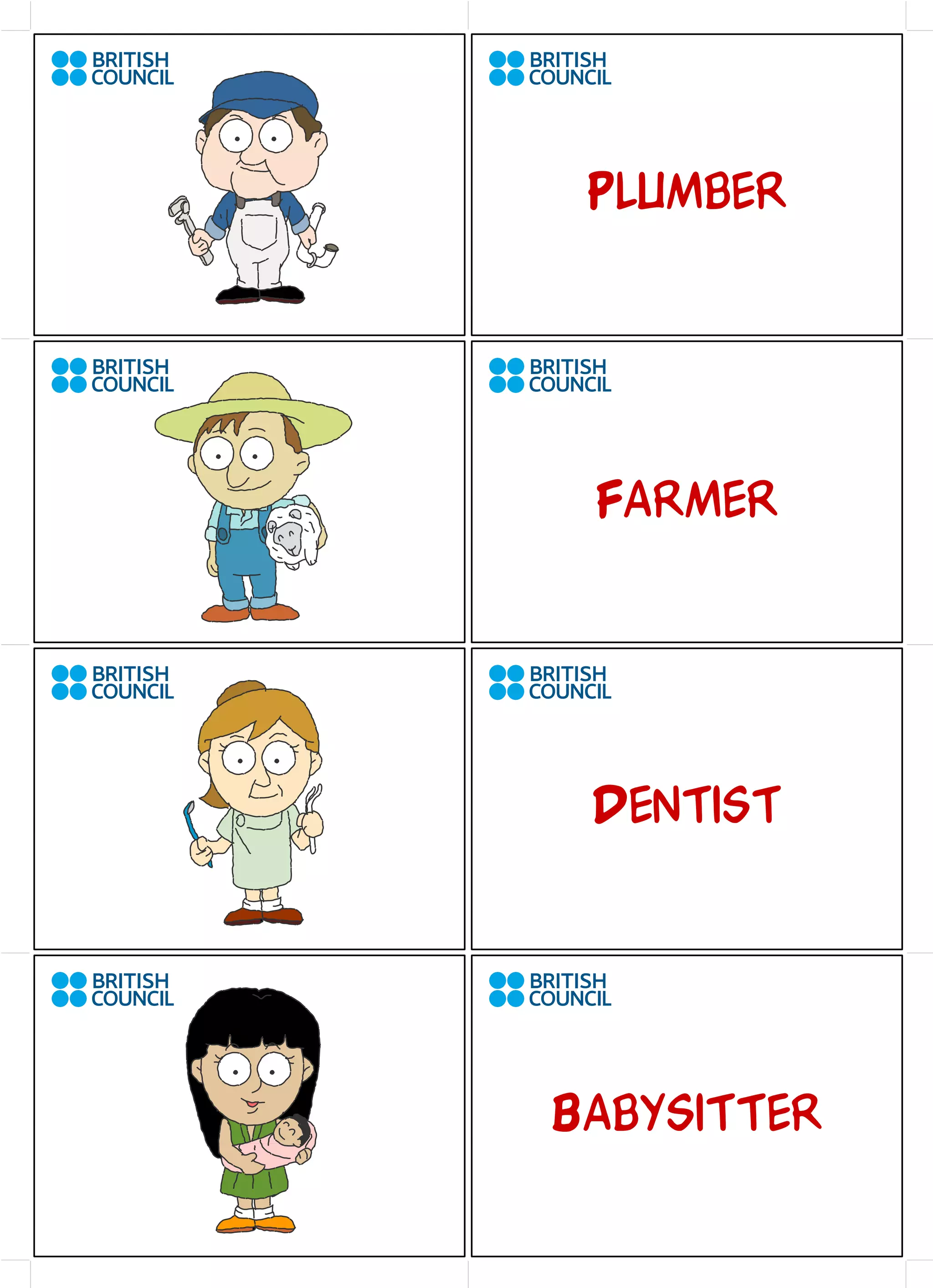 Kids Flashcards Jobs 2 | PDF