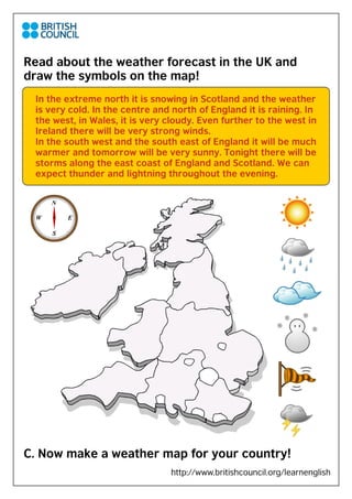 Weather Map For Kids Printable