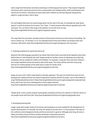 Kids and songs | PDF