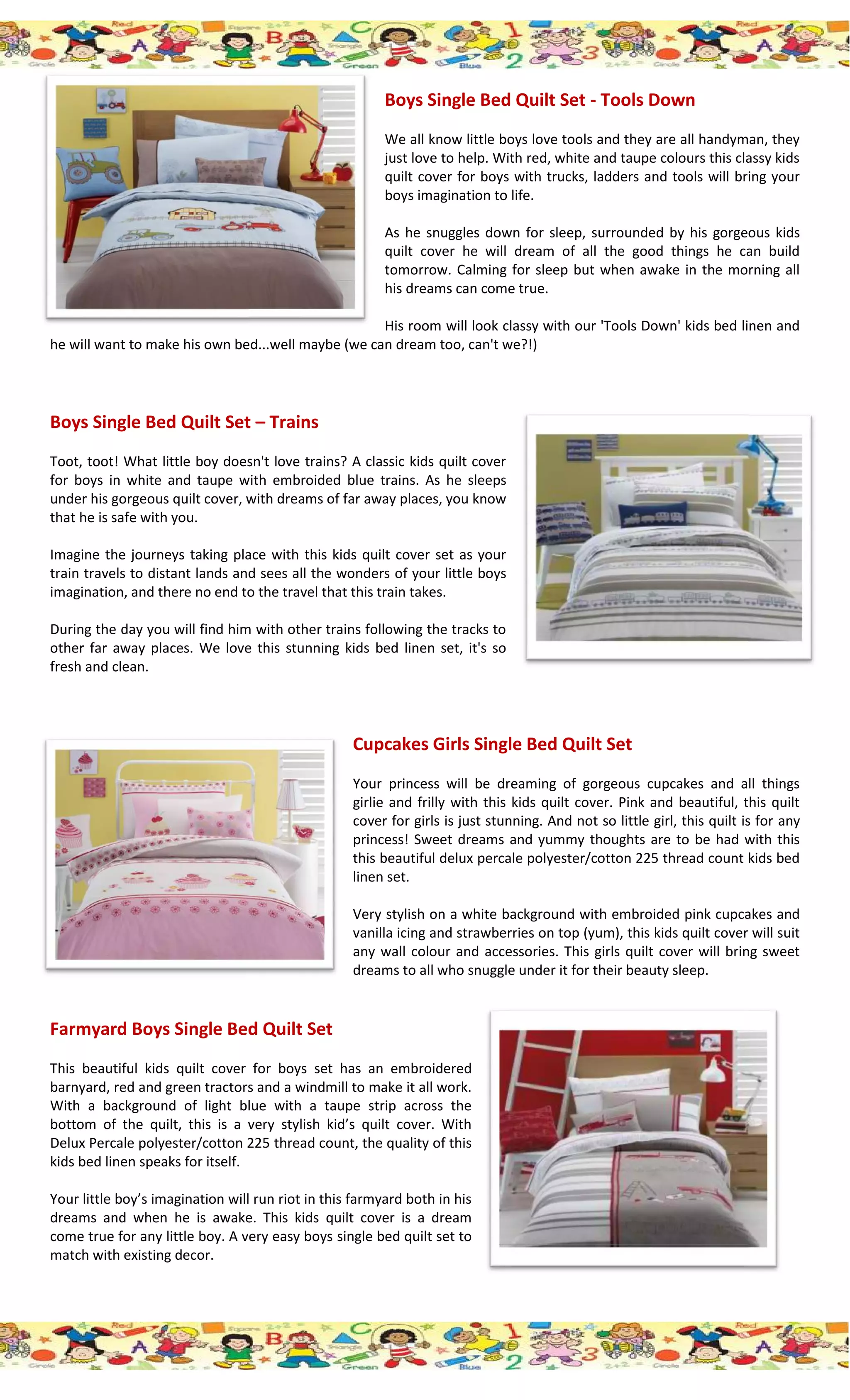 Kids bed linen | PDF