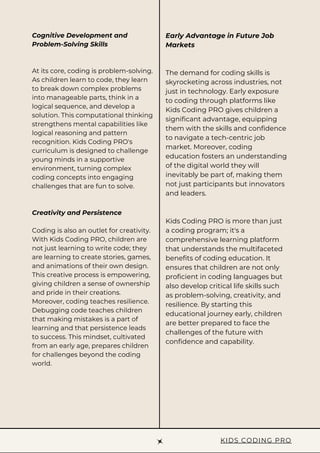 Empowering Future Innovators: The Kids Coding PRO Educational Revolution | PDF