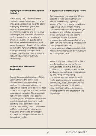 Empowering Future Innovators: The Kids Coding PRO Educational ...