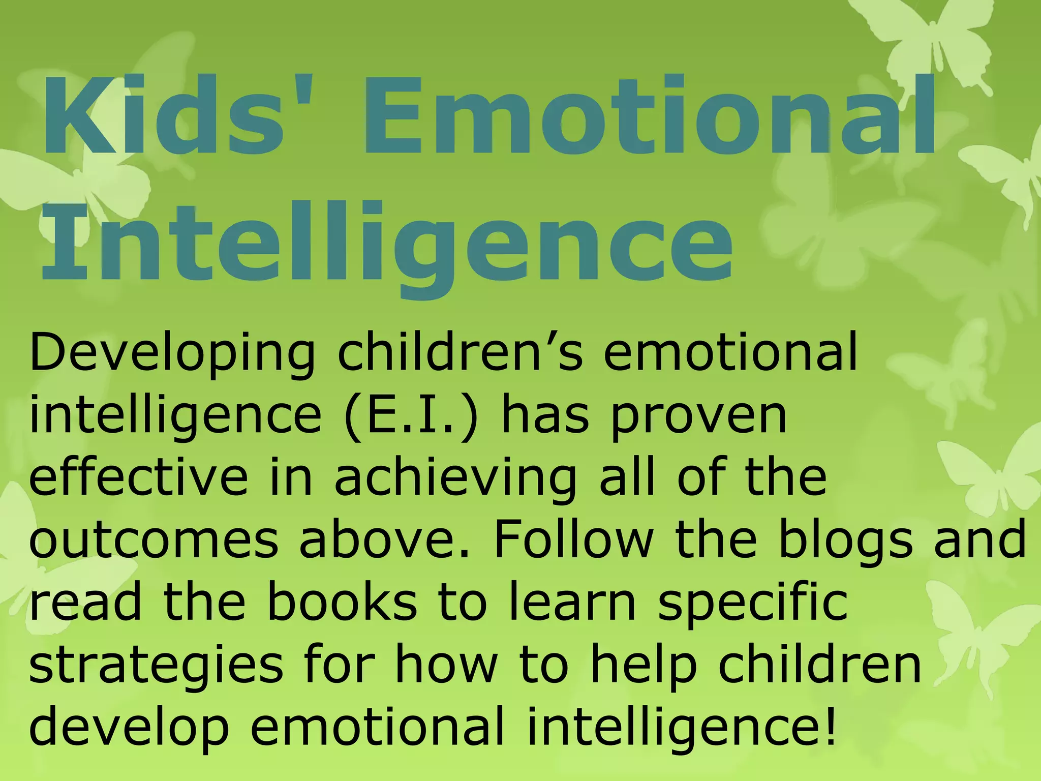 Kids emotional intelligence | PPT