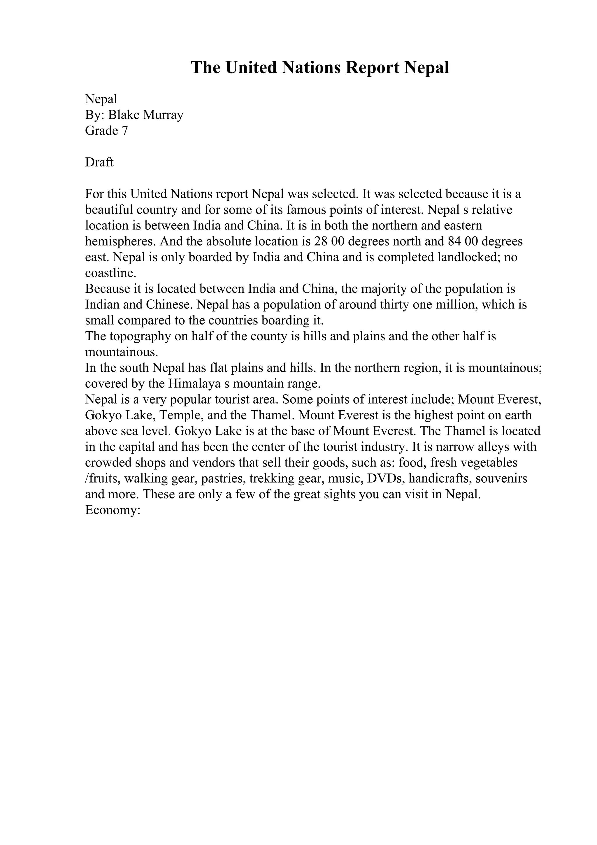 Kids Essay Examples | PDF