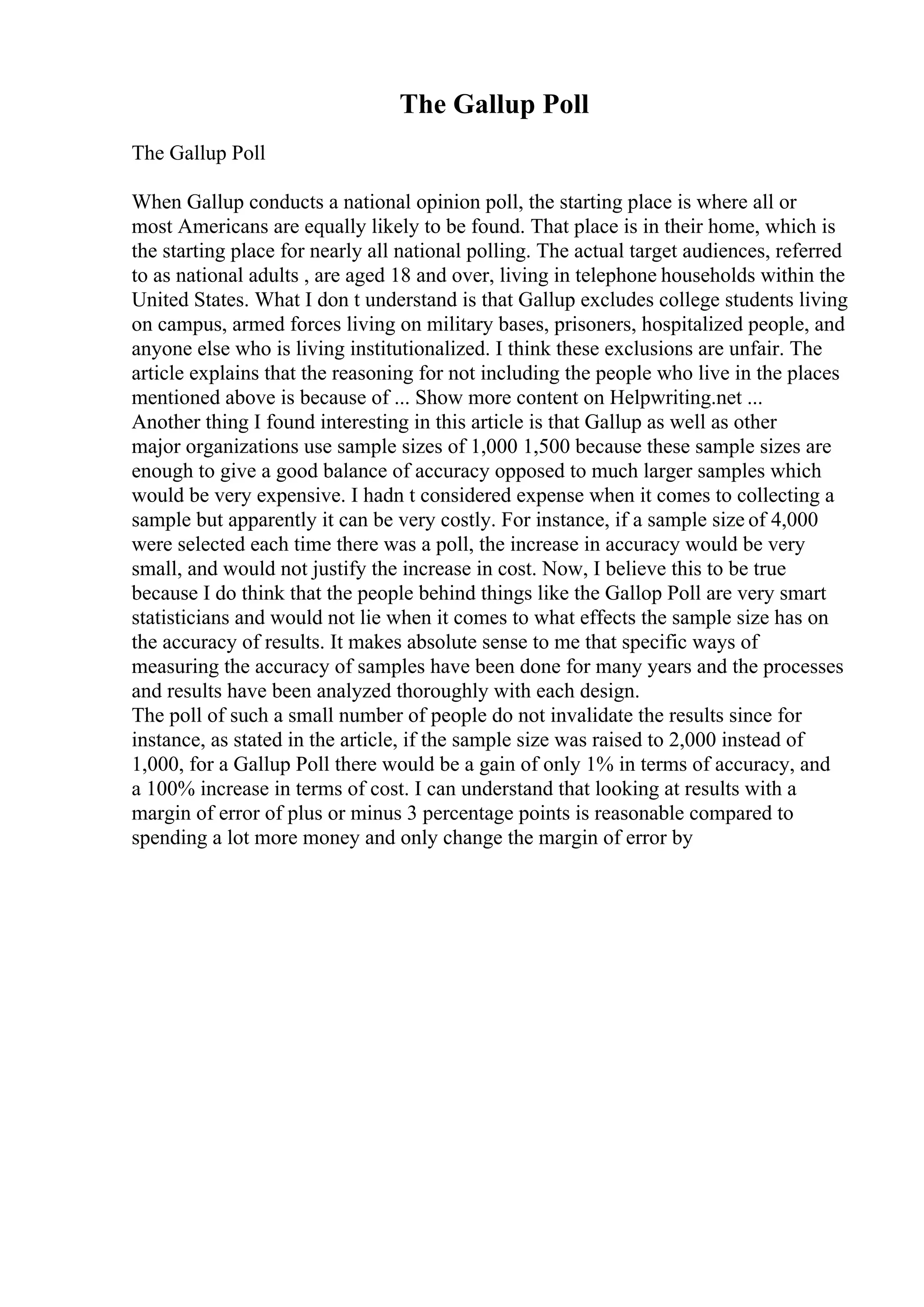 Kids Essay Examples | PDF