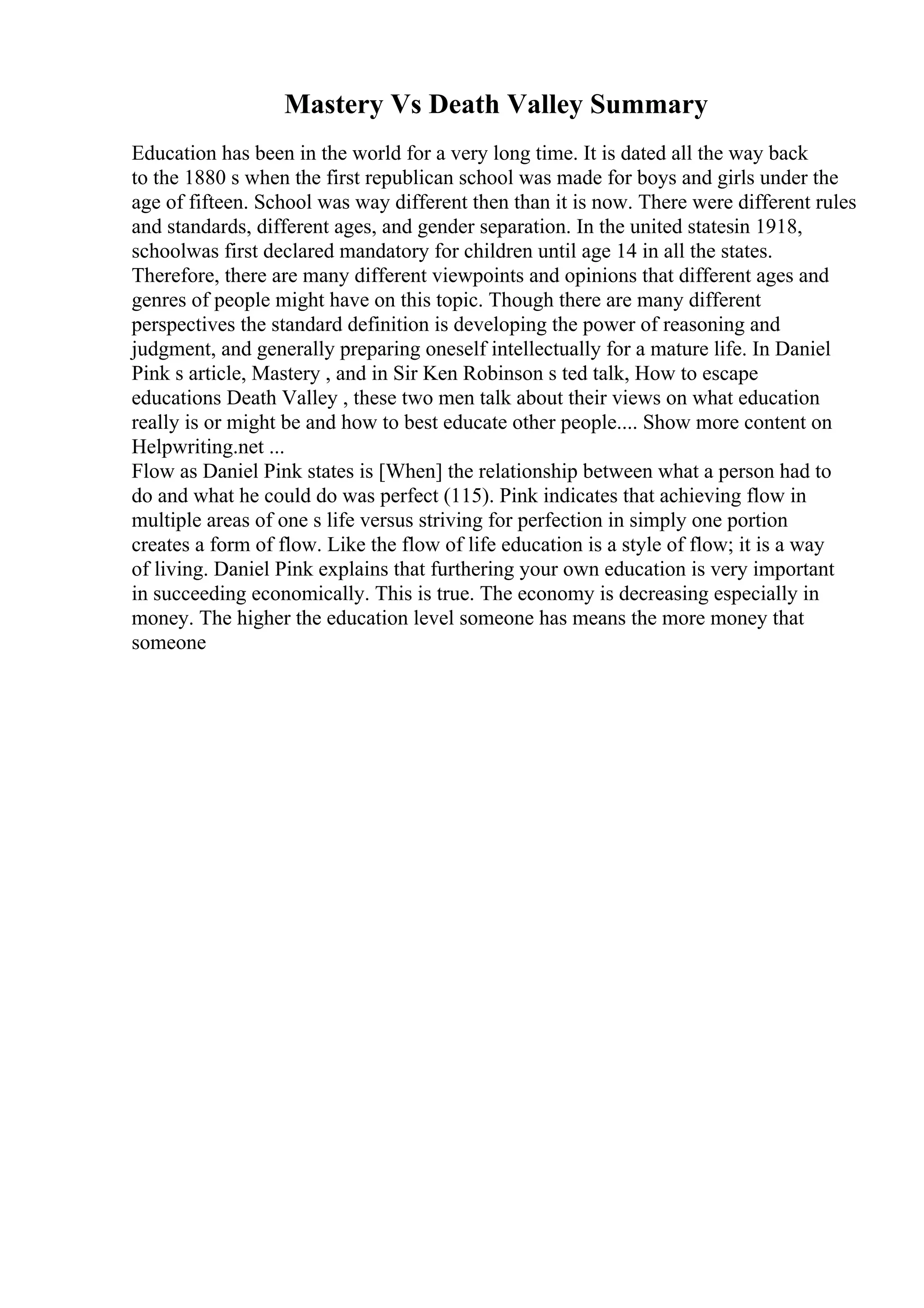 Kids Essay Examples | PDF