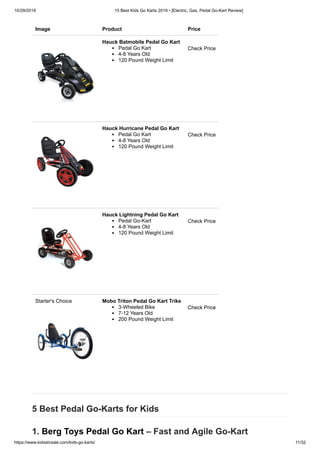 Kids go karts | PDF | Performance Cars | Auto Type