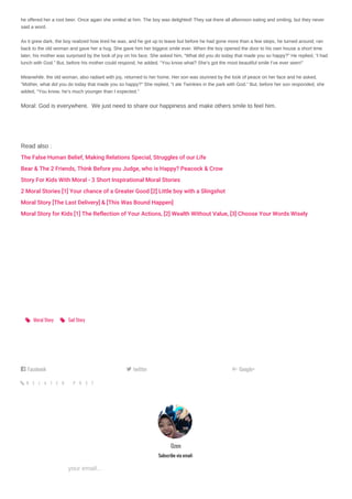 Kids moral story learn to appreciate | PDF
