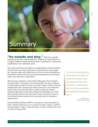 Kids outdoor education | PDF