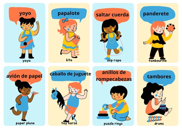 Kids Playing - Spanish Vocabulary - Flashcards.pdf